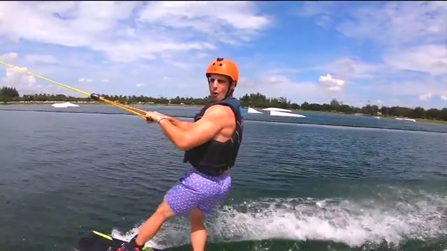 Chris learns how to wakeboard without a boat at Miami Watersports ...