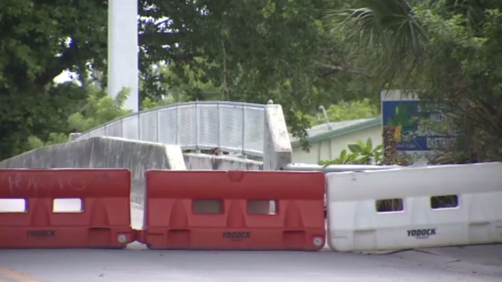 Dania Beach bridge with falling debris closed off by city - WSVN 7News ...