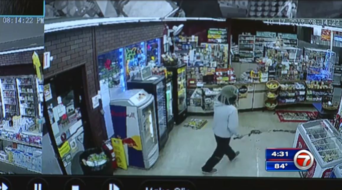 Man arrested after surveillance allegedly shows him smashing arcade ...