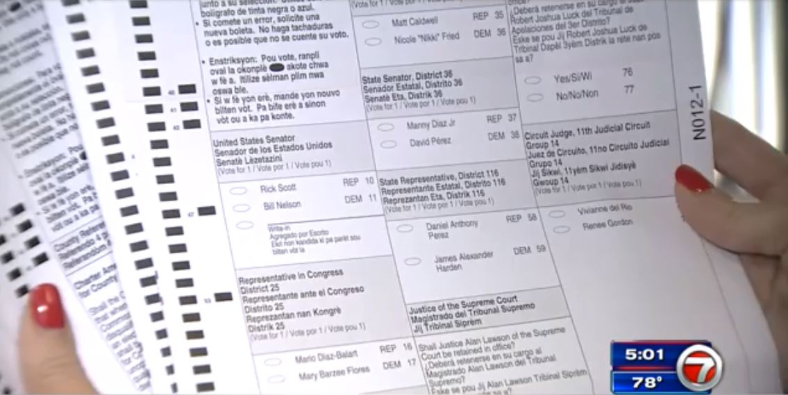 Voters’ poorly marked ovals could lead to contested ballots - WSVN ...