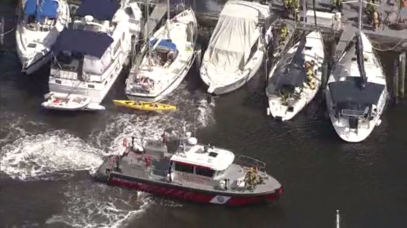 Boat bursts into flames at Fort Lauderdale marina - WSVN 7News | Miami ...