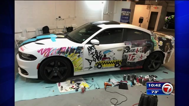 Children paint over exotic car amid Miami Art Week events - WSVN 7News ...