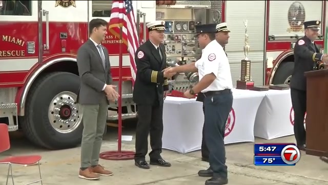 Son of longtime Miami Fire official graduates from firefighter training ...