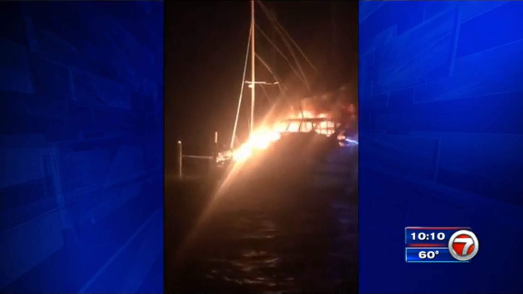 1 hospitalized after 2 sailboats catch fire in Upper Keys - WSVN 7News ...