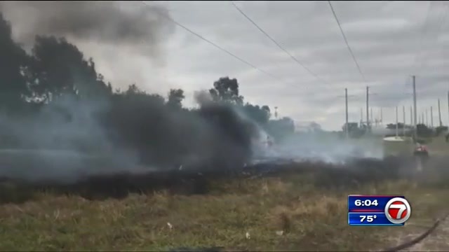 Crews extinguish Lauderhill brush fire - WSVN 7News | Miami News ...