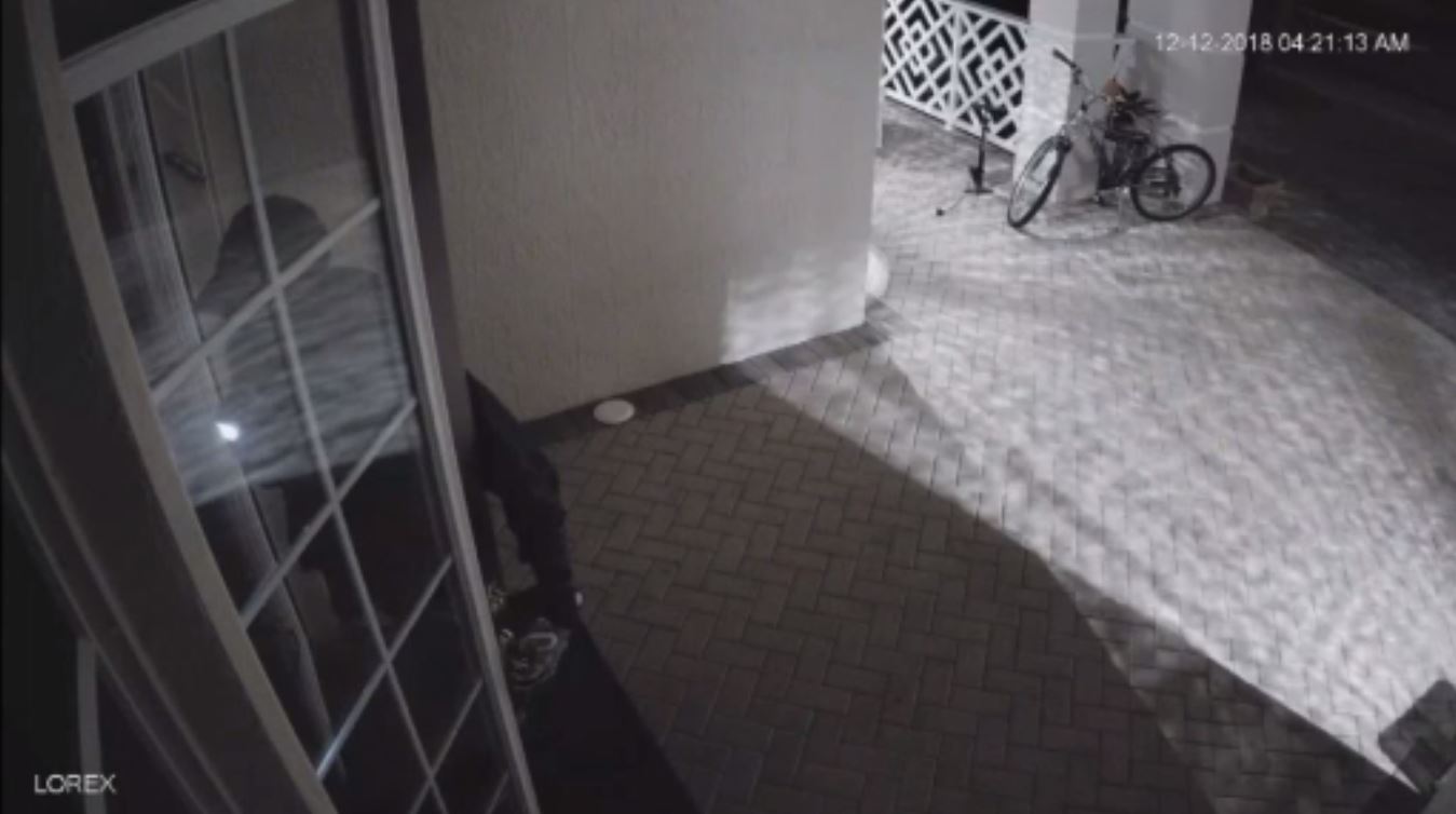 Surveillance video captures man breaking into upscale Hollywood home ...
