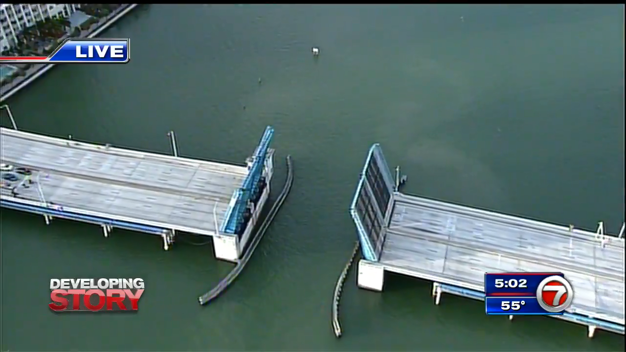 79th Street Causeway drawbridge re-opens after malfunction fixed - WSVN ...