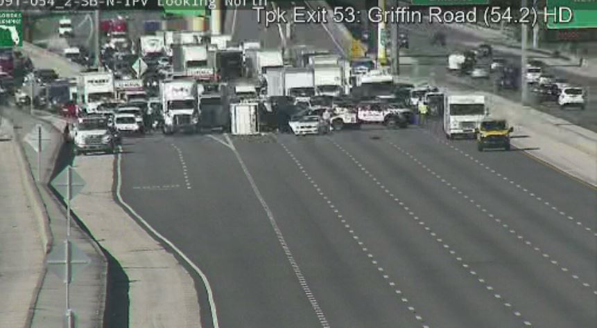 Florida Turnpike reopens after Davie rollover crash shuts down SB lanes – WSVN 7News | Miami ...