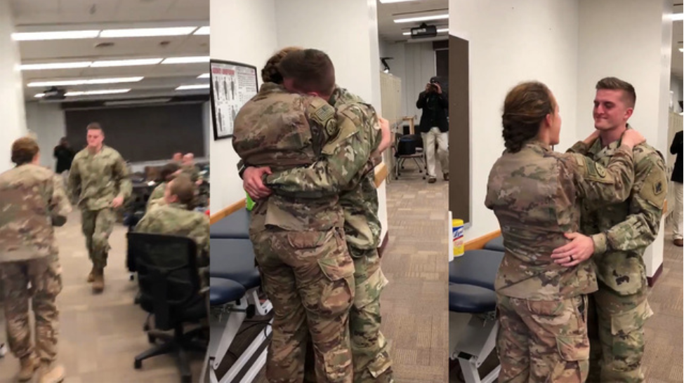 Emotional military couple’s reunion caught on camera - WSVN 7News ...