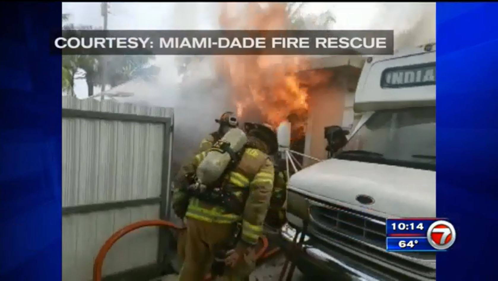 Home catches fire in NW Miami-Dade - WSVN 7News | Miami News, Weather ...
