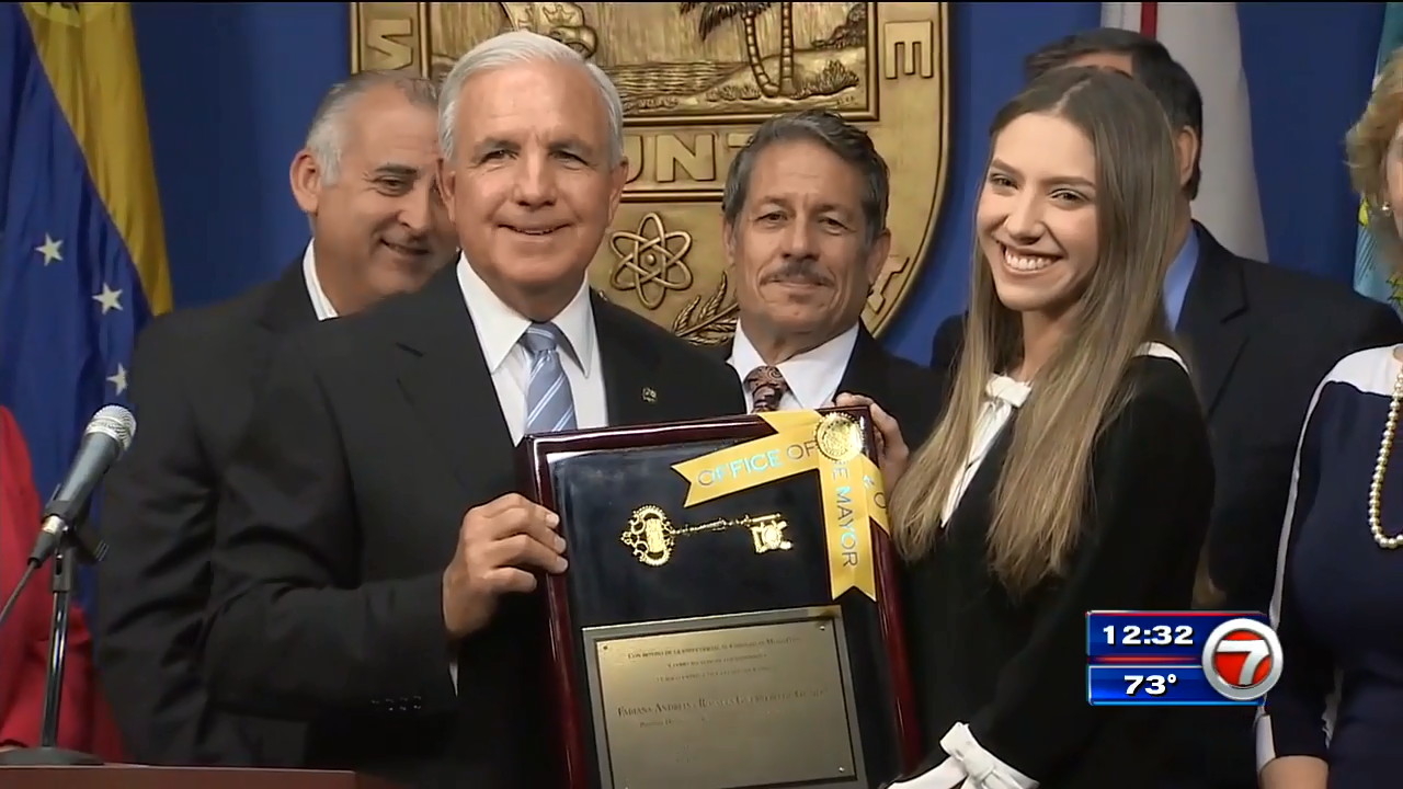Miami-Dade County Mayor welcomes first lady of Venezuela’s opposition ...
