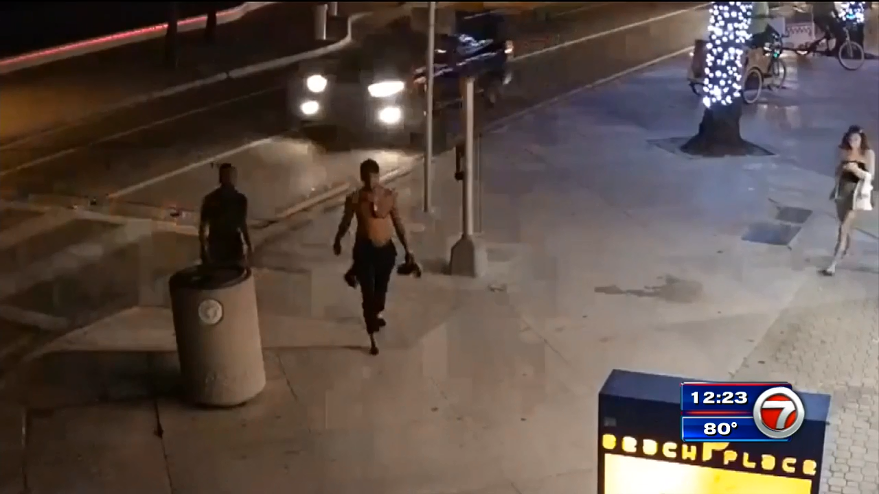 Police search for 2 men caught on camera after robbing teen tourist ...