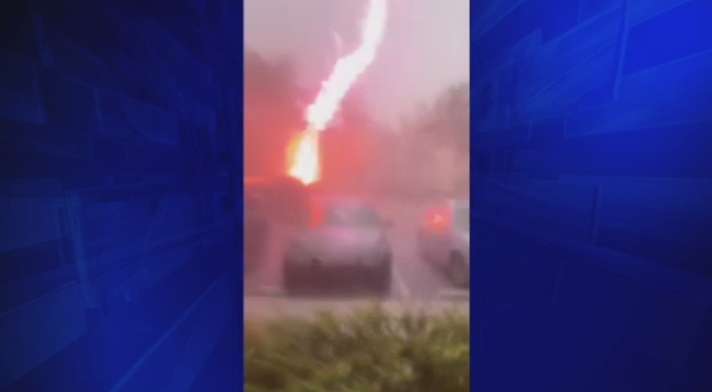 Video shows lightning striking outside Florida woman’s window - WSVN ...