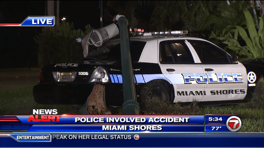 Man arrested after crashing into Miami Shores police cruiser – WSVN ... Man arrested after crashing into Miami Shores police cruiser – WSVN ...