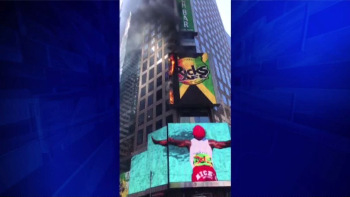 Digital billboard catches fire in Times Square - WSVN 7News | Miami ...