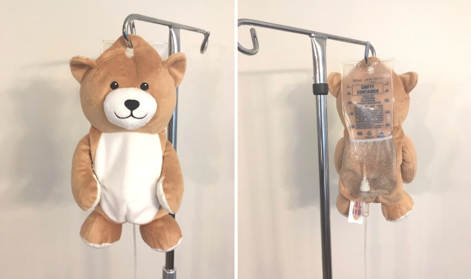 12-year-old girl creates teddy bear cover for children’s hospital IV ...