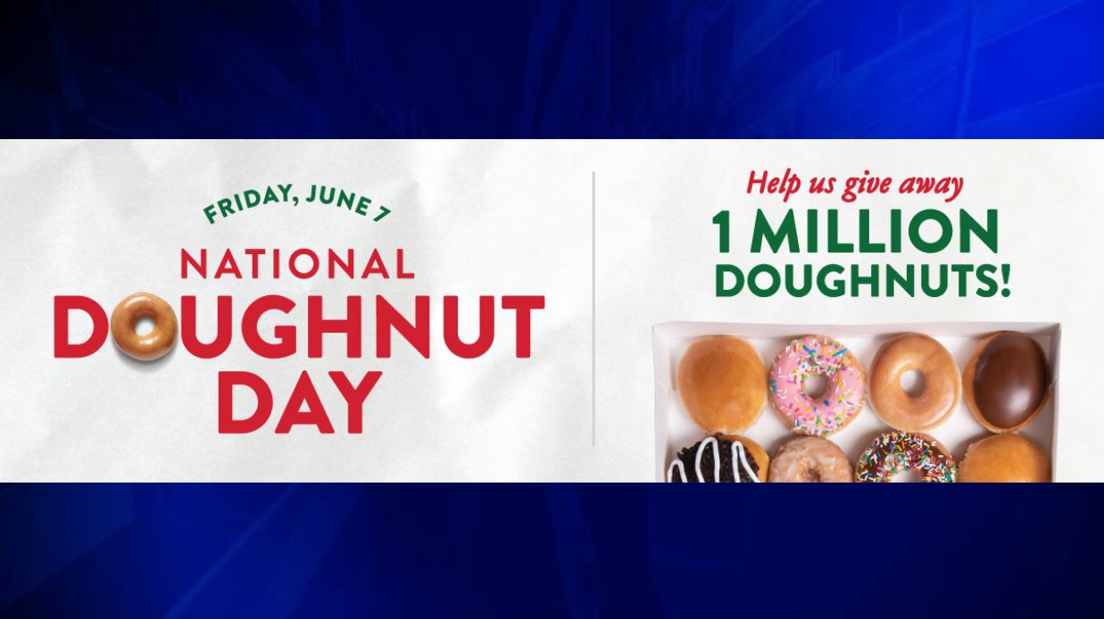 Krispy Kreme is giving away 1M free doughnuts for National Doughnut Day ...