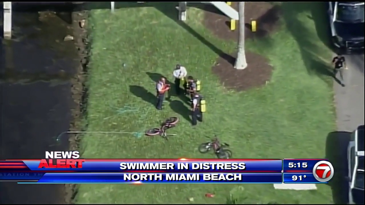 Distressed swimmer in North Miami Beach taken to hospital - WSVN 7News ...