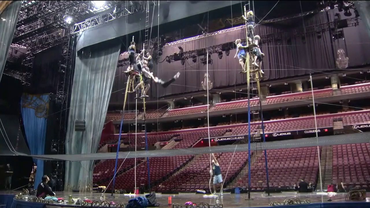 Cirque du Soleil performers practice routines ahead of opening night ...