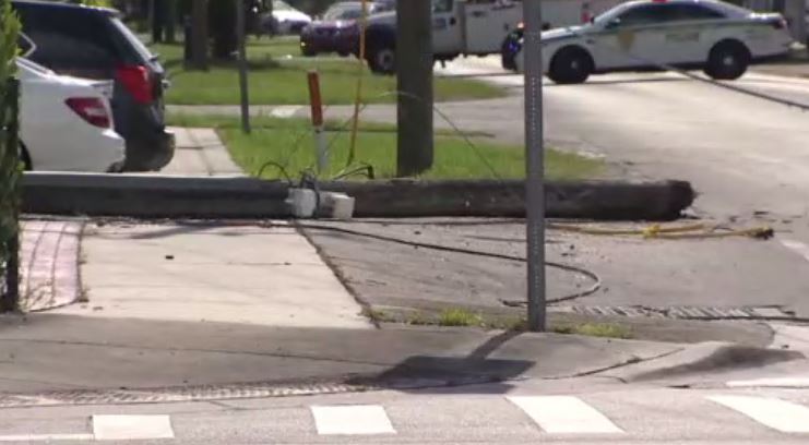 Multiple utility poles fall in SW Miami-Dade - WSVN 7News | Miami News ...