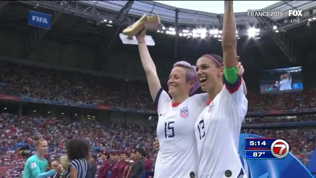 Us Wins 4th World Cup Title 2nd In A Row Beats Dutch 2 0 Wsvn 7news