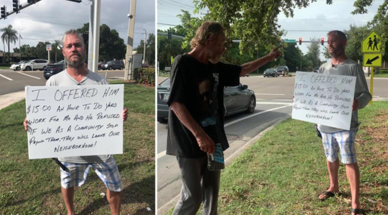 Florida man looks to warn public about panhandler who rejected offer ...