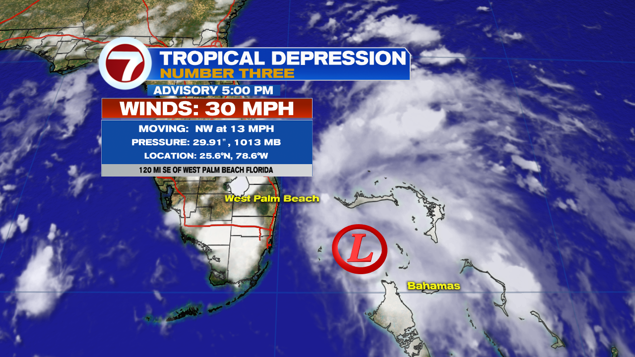 Tropical Depression Three forms - WSVN 7News | Miami News, Weather ...
