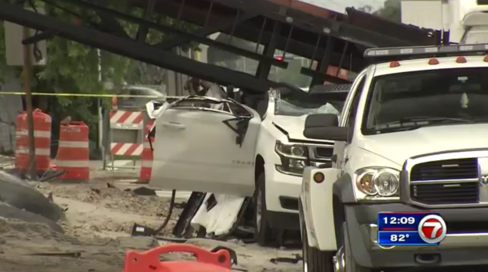 Driver killed after crashing into Miramar construction site - WSVN ...
