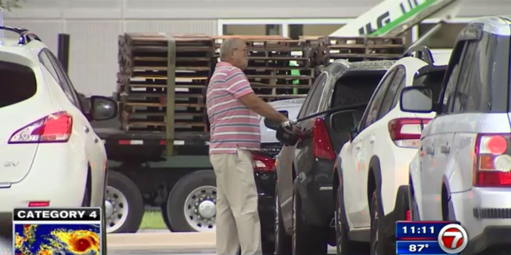 Lines for gas shorten after Hurricane Dorian track shifts north - WSVN ...