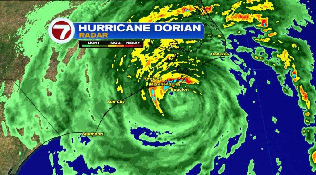 Dorian’s floodwaters trap people in attics in North Carolina – WSVN ...
