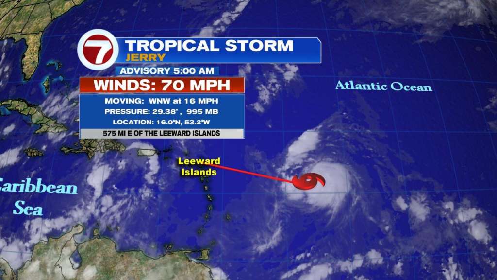 Tropical Storm Jerry strengthens in the Atlantic; expected to become a ...
