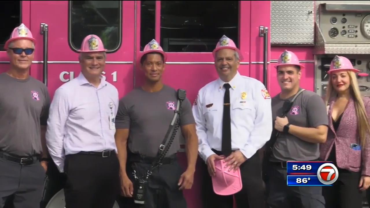 Hialeah firefighters tour hospitals, encourage breast cancer screening ...