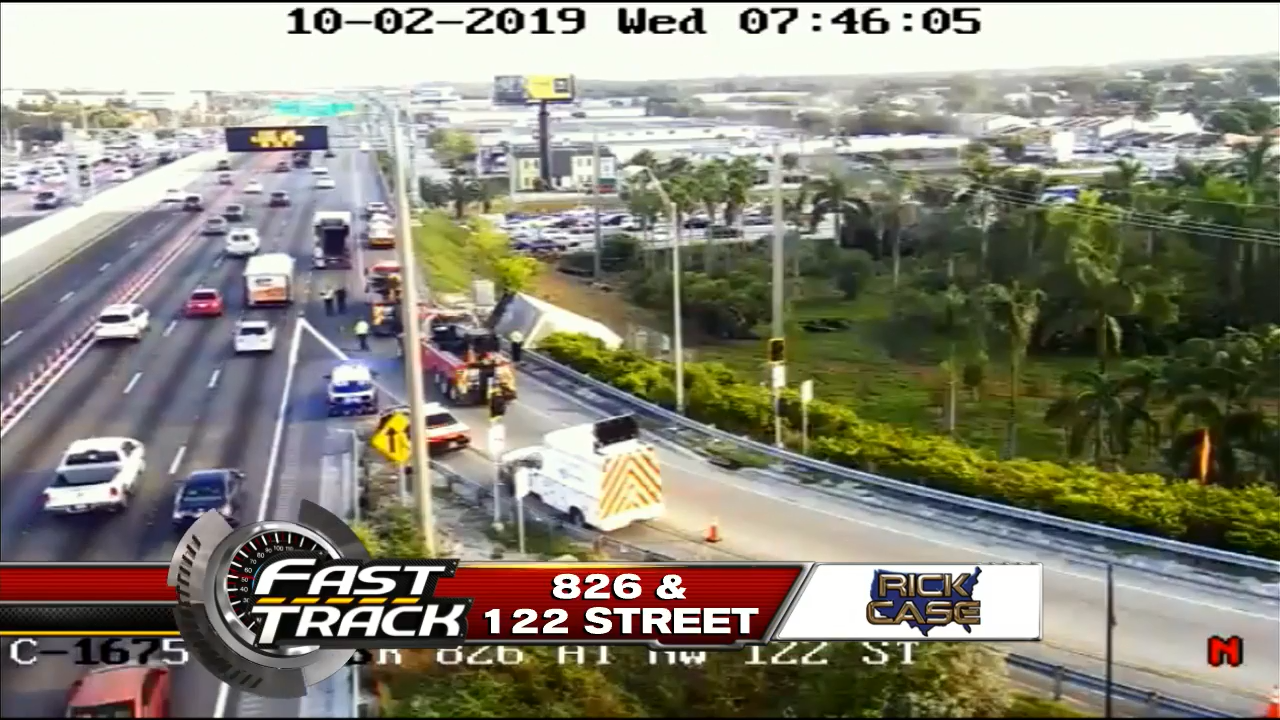 Overturned tractor trailer blocks ramp onto Palmetto Expressway near ...