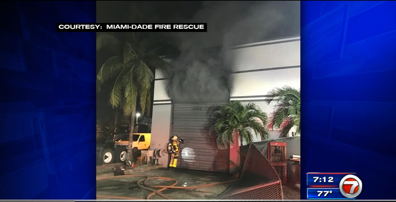 Firefighters extinguish Hialeah Gardens warehouse fire - WSVN 7News ...