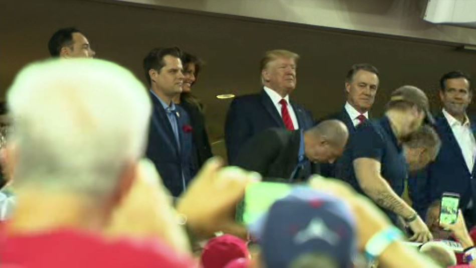 Trump attends World Series after big national security win - WSVN 7News ...