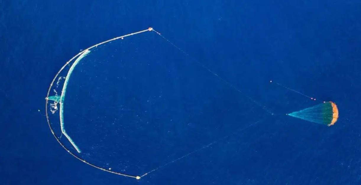 A floating device created to clean up plastic from the ocean is finally ...