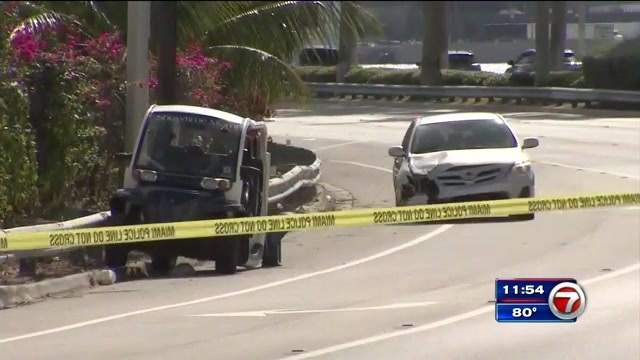 Driver Arrested Victim Hospitalized After Car Hits Golf Cart On