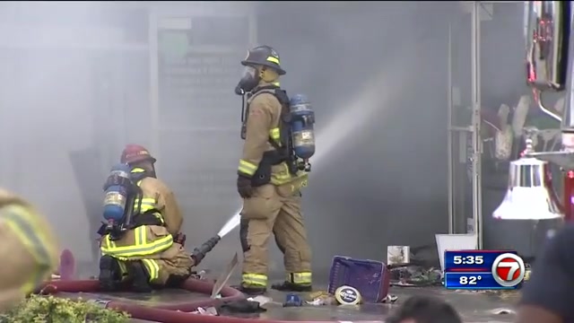 Church, businesses damaged after fire sparks at Miami strip mall – WSVN ...