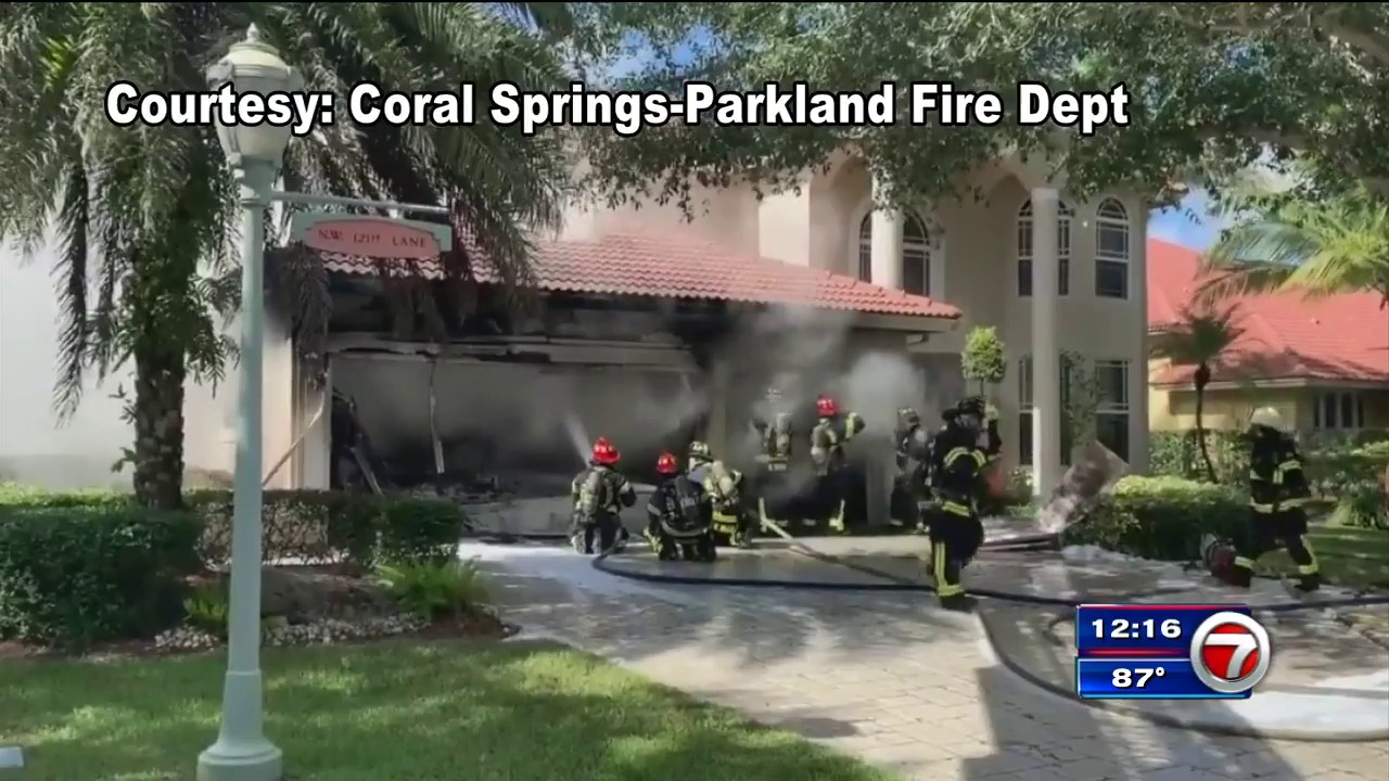 Firefighters battle flames inside Coral Springs home - WSVN 7News ...
