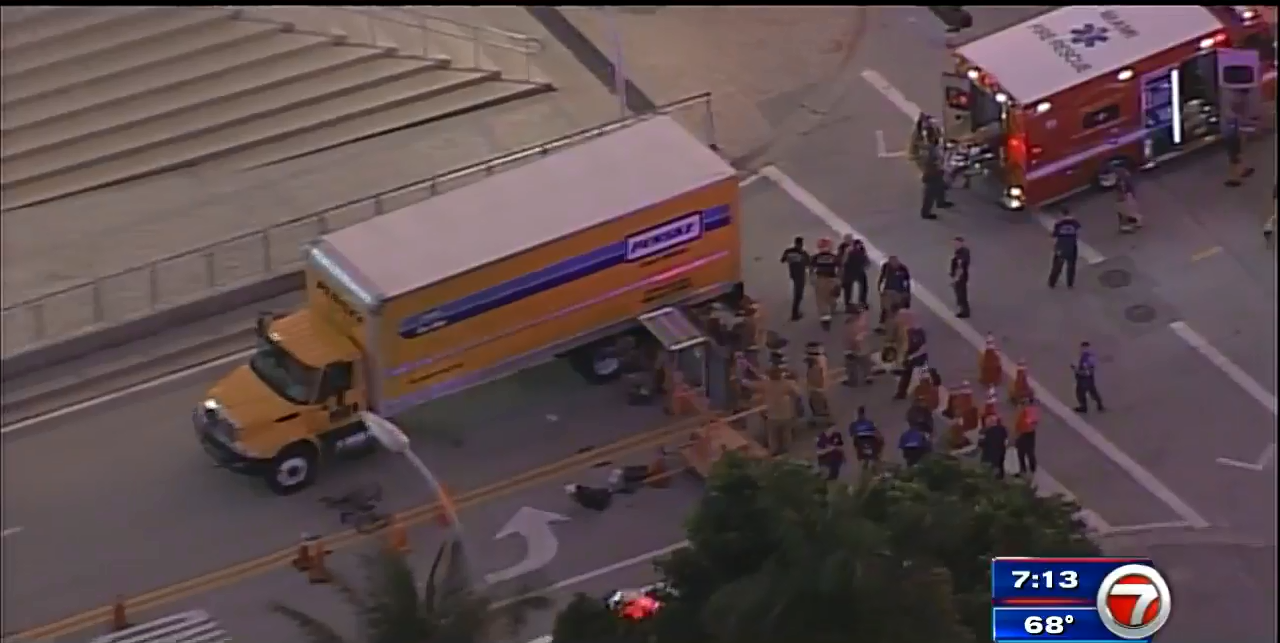 Woman rescued from under truck in Miami - WSVN 7News | Miami News ...