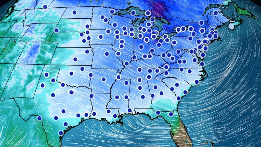 70% of the country will experience freezing temperatures this week ...