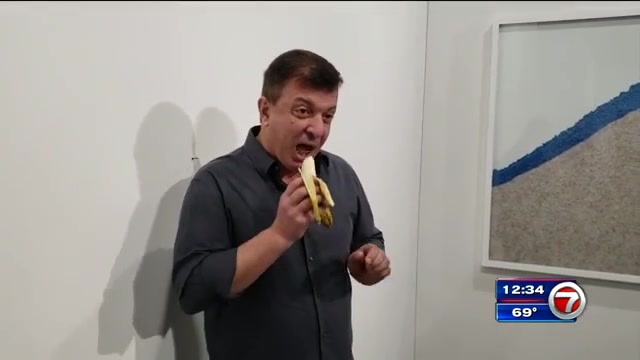 ‘Hungry artist’ eats buzzy duct-taped banana at Art Basel - WSVN 7News ...