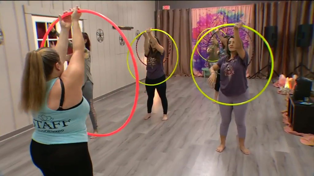 Hula Hoop Yoga is spinning how we practice yoga – WSVN 7News | Miami ...