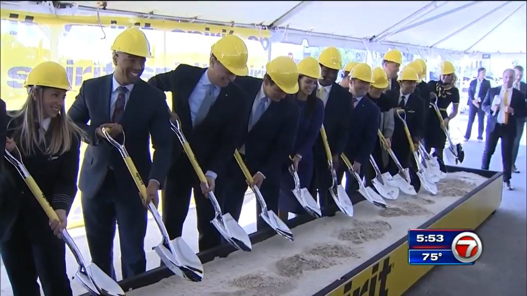 Spirit Airlines breaks ground at site of new headquarters in Dania ...