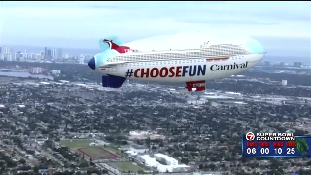 Carnival AirShip gives bird’s-eye view of Super Bowl festivities – WSVN ...