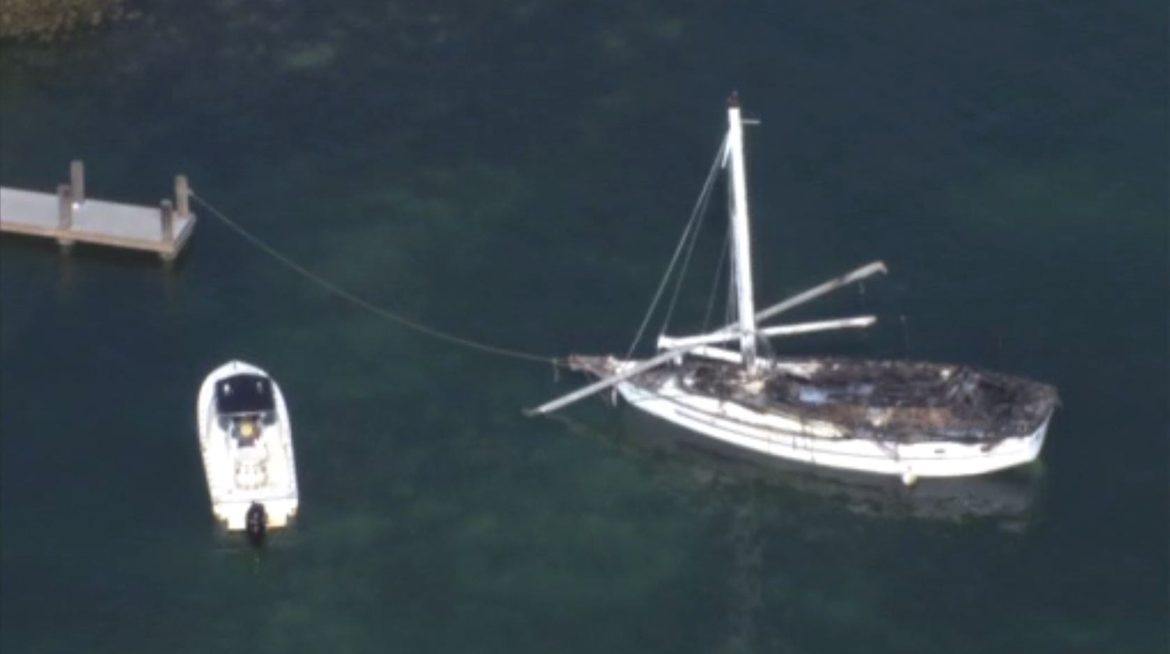 Firefighters extinguish flames on sailboat in Miami - WSVN 7News ...