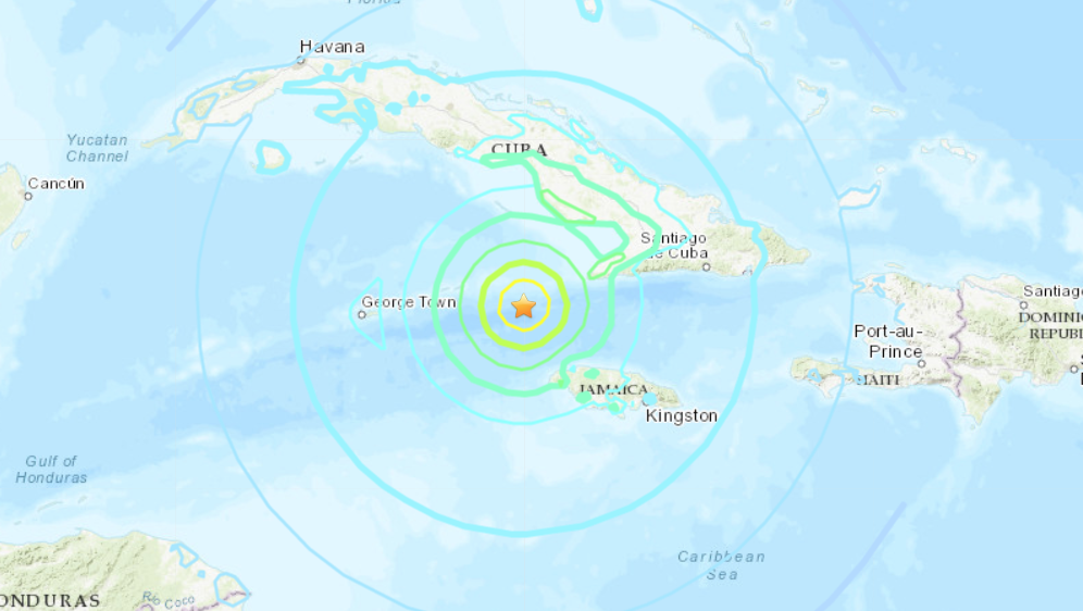 Magnitude 7.7 earthquake hits between Cuba and Jamaica, vibrations felt ...