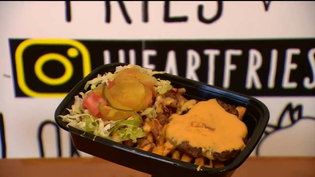 I Heart Fries inside Westland Mall offers french fry bowls with a ...