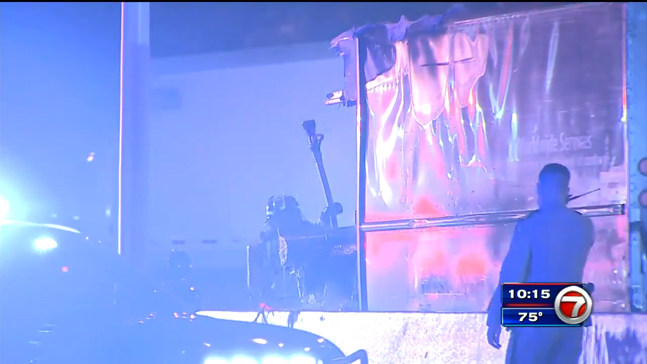 UPS driver transported after vehicle catches fire in NW Miami-Dade ...
