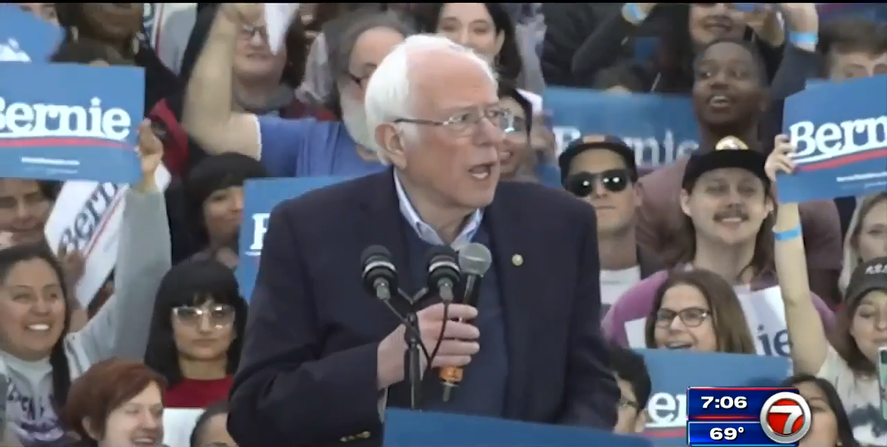 Worried Democrats rush to slow front-runner Sanders - WSVN 7News ...